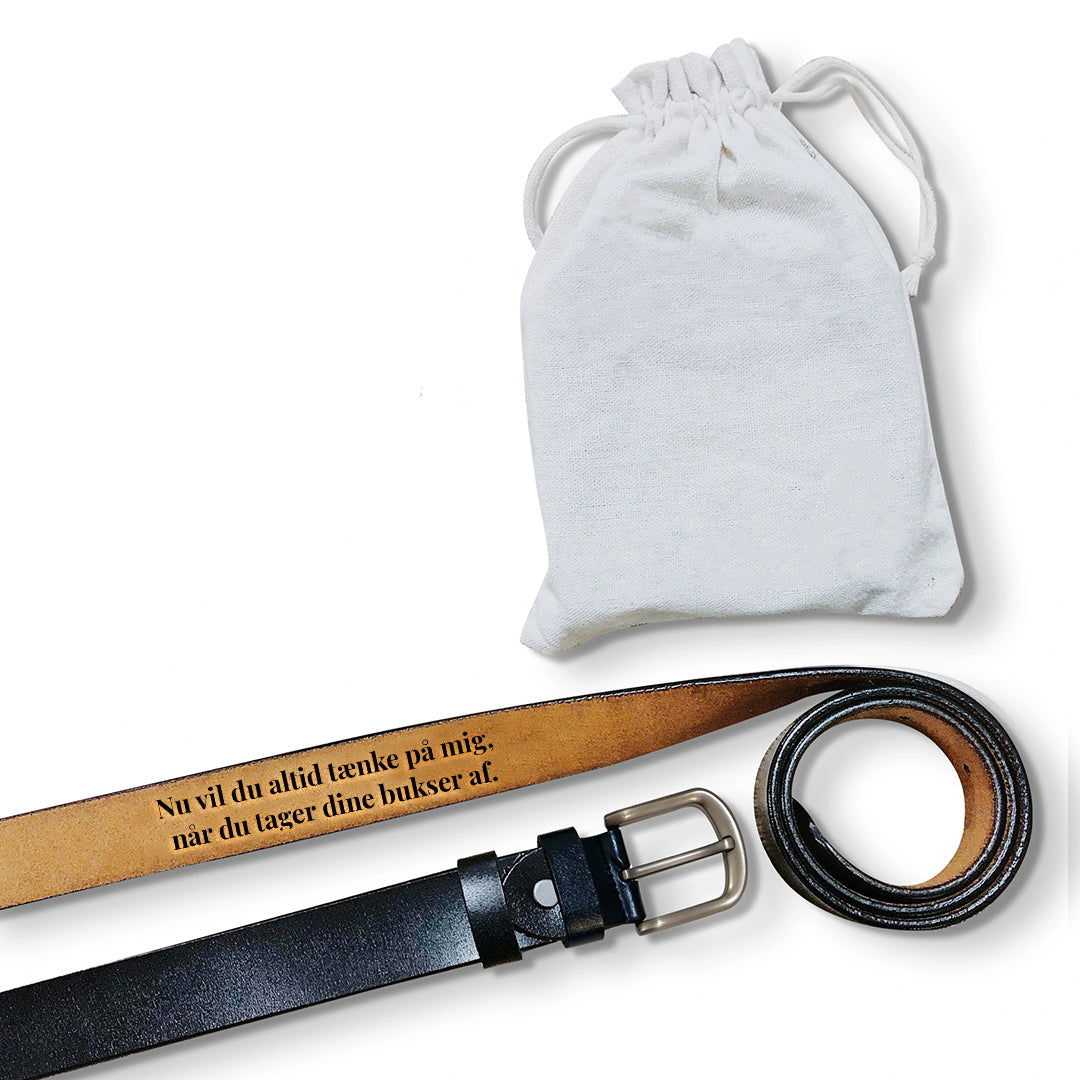 Mænd - Hemmelig besked - Premium Læderbælte™ – Tiazna